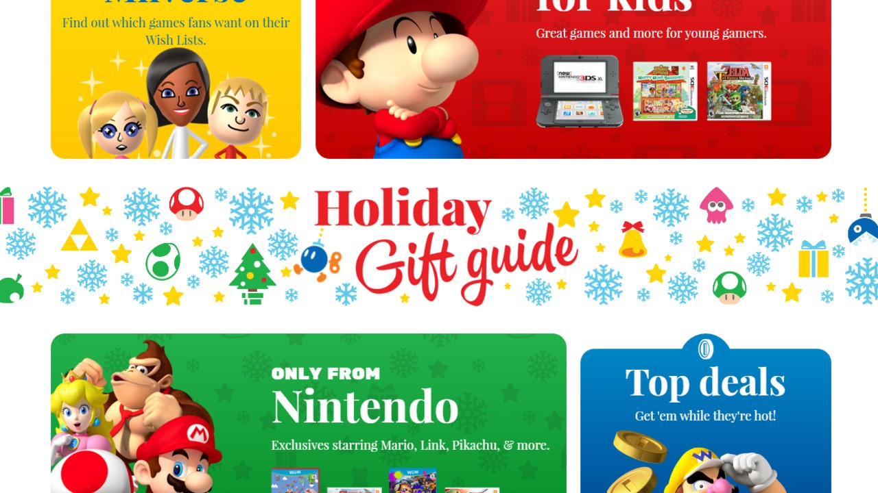 Nintendo of America Launches Its Holiday Gift Guide Website | Nintendo Life