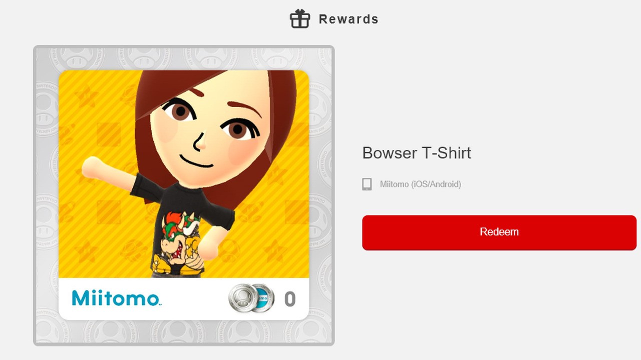 Reminder: Super Mario-Themed Miitomo T-Shirts Now Available on My ...
