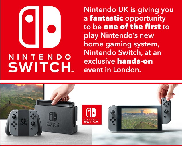 Nintendo UK Opens Contest to Attend Nintendo Switch Preview Event ...