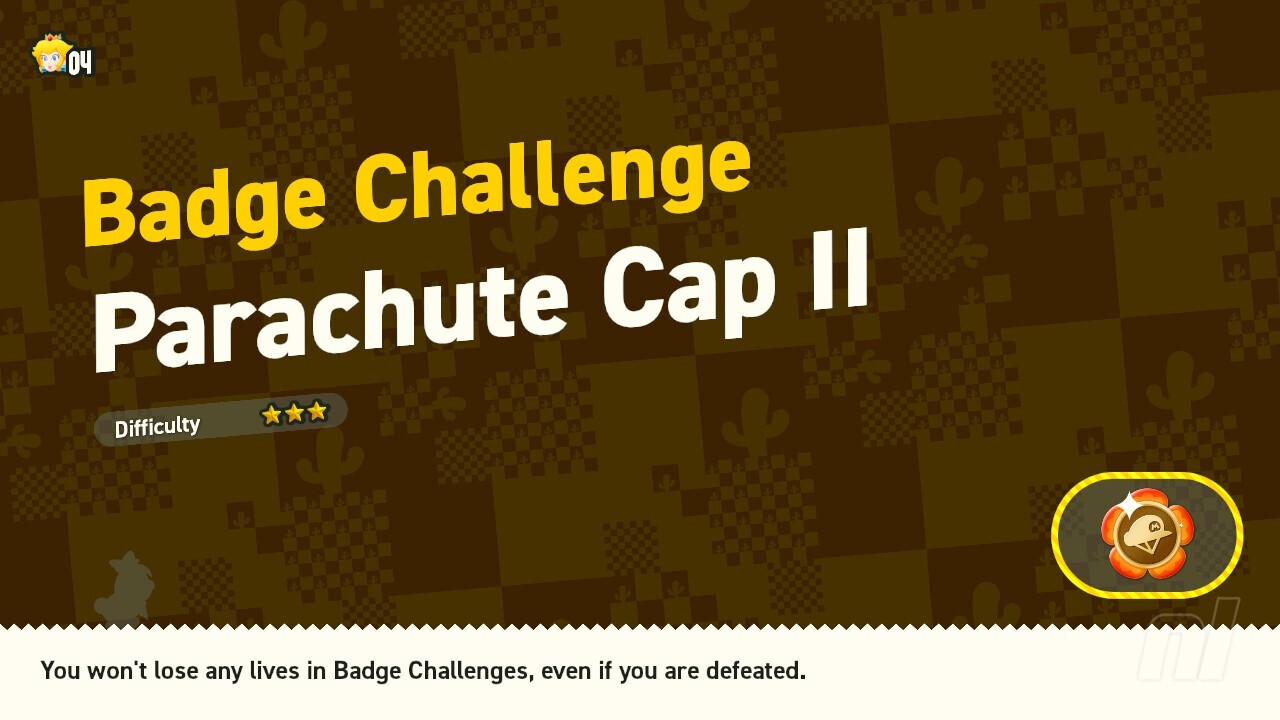 Super Mario Bros. Wonder: World 4 - Badge Challenge - Parachute Cap II ...