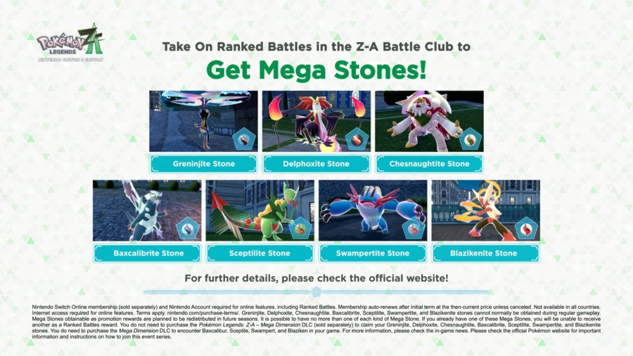 Pokémon Legends: Z-A Confirms Return Of Hoenn Starter Mega Stones ...