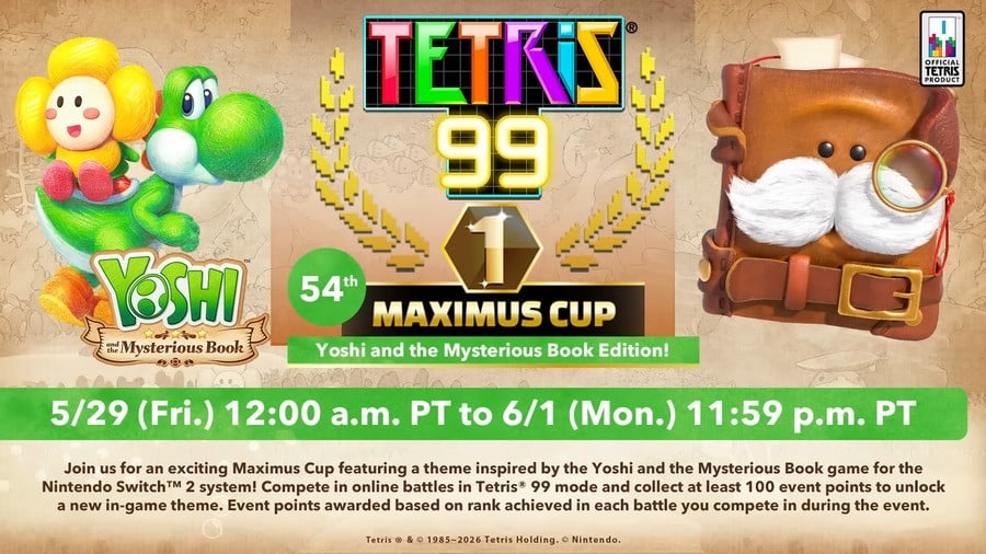 Tetris 99's Latest Crossover Event Celebrates Yoshi's New Game, Unlock ...