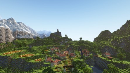 Random: This Huge Breath Of The Wild Minecraft Build Adds Zora's Domain ...