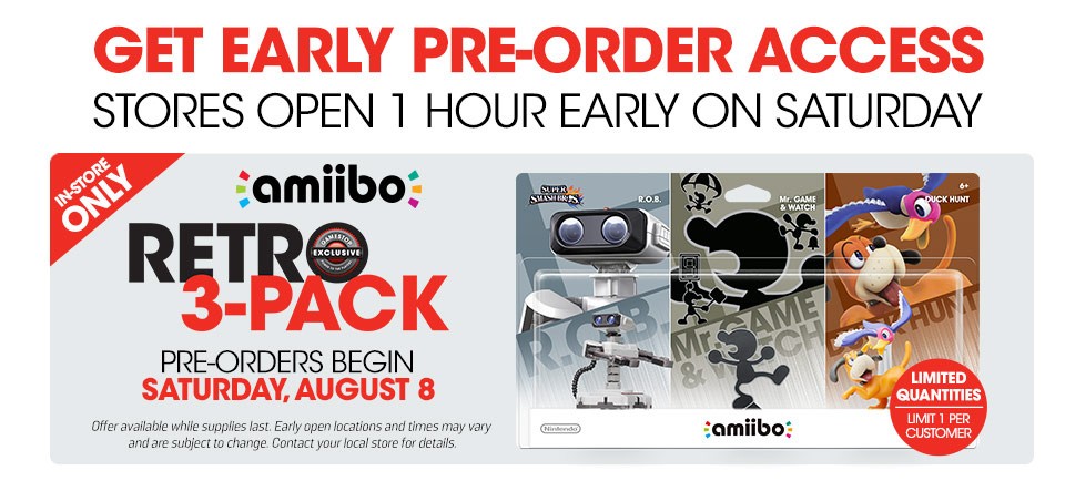 GameStop Confirms amiibo 3-Pack Pre-Order Event This Weekend | Nintendo ...