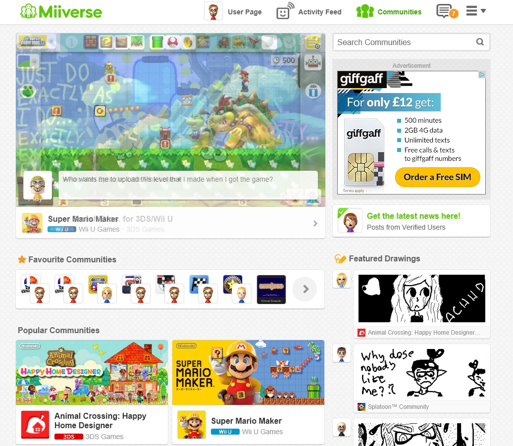 Miiverse Gets a Major Web Redesign, and Introduces Adverts - Nintendo Life