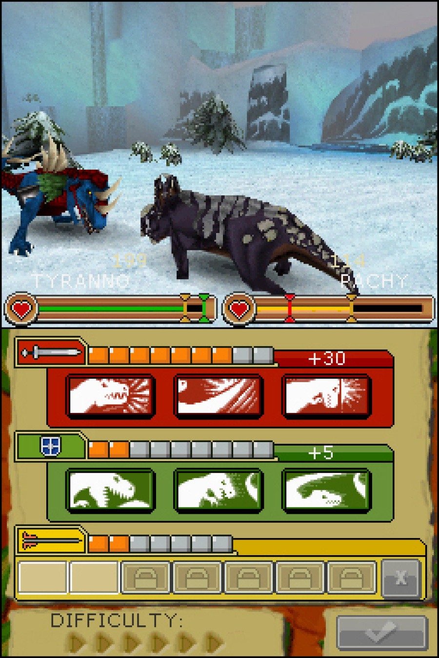 Combat of Giants: Dinosaurs - Fight for Survival (DSiWare) Screenshots