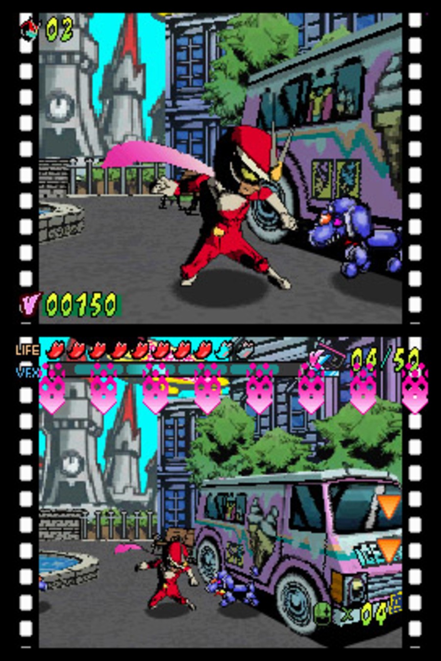 Viewtiful Joe: Double Trouble (DS) Screenshots
